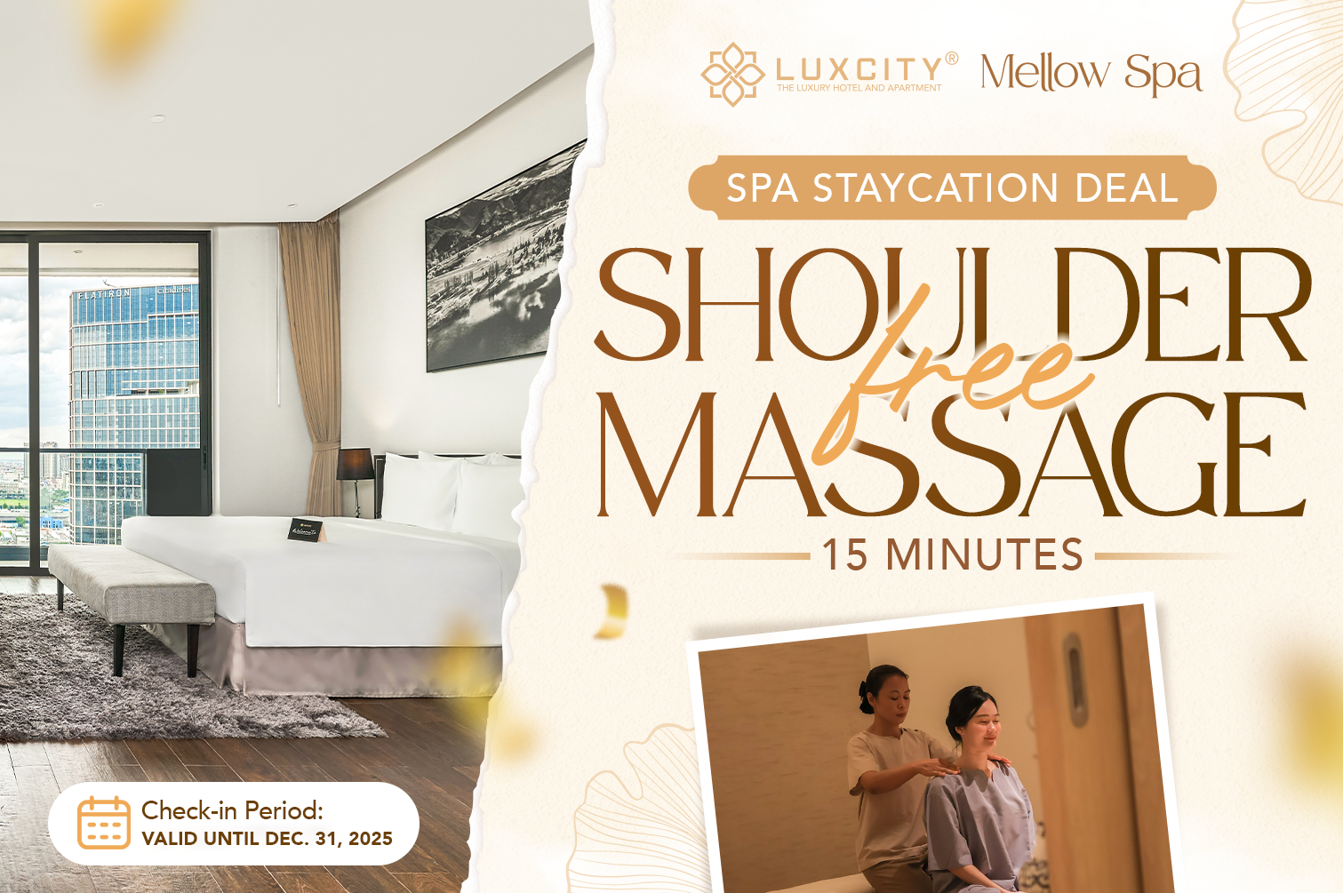 SPA STAYCATION DEAL: GET A FREE 15-MINUTE SHOULDER MASSAGE | 2025 ...