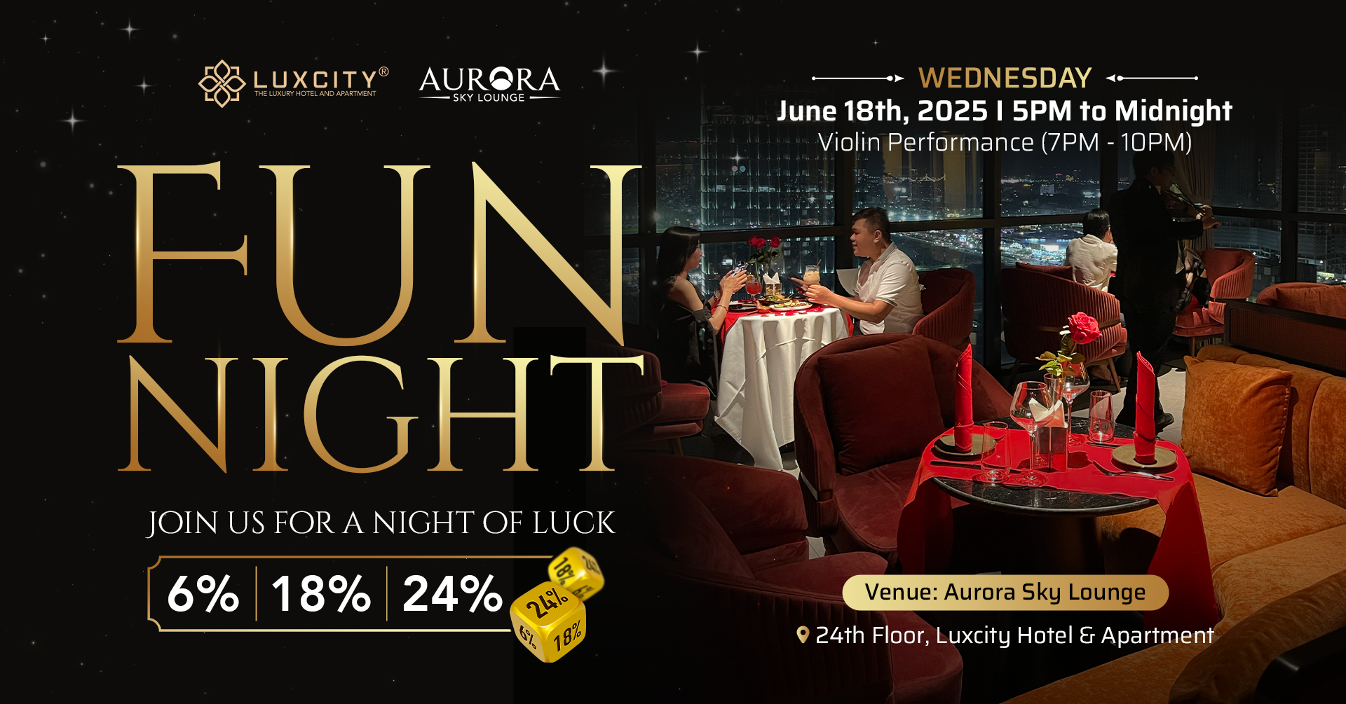 EXPERIENCE AN FUN NIGHT AT AURORA SKY LOUNGE WITH UP TO 24% DISCOUNTS ...